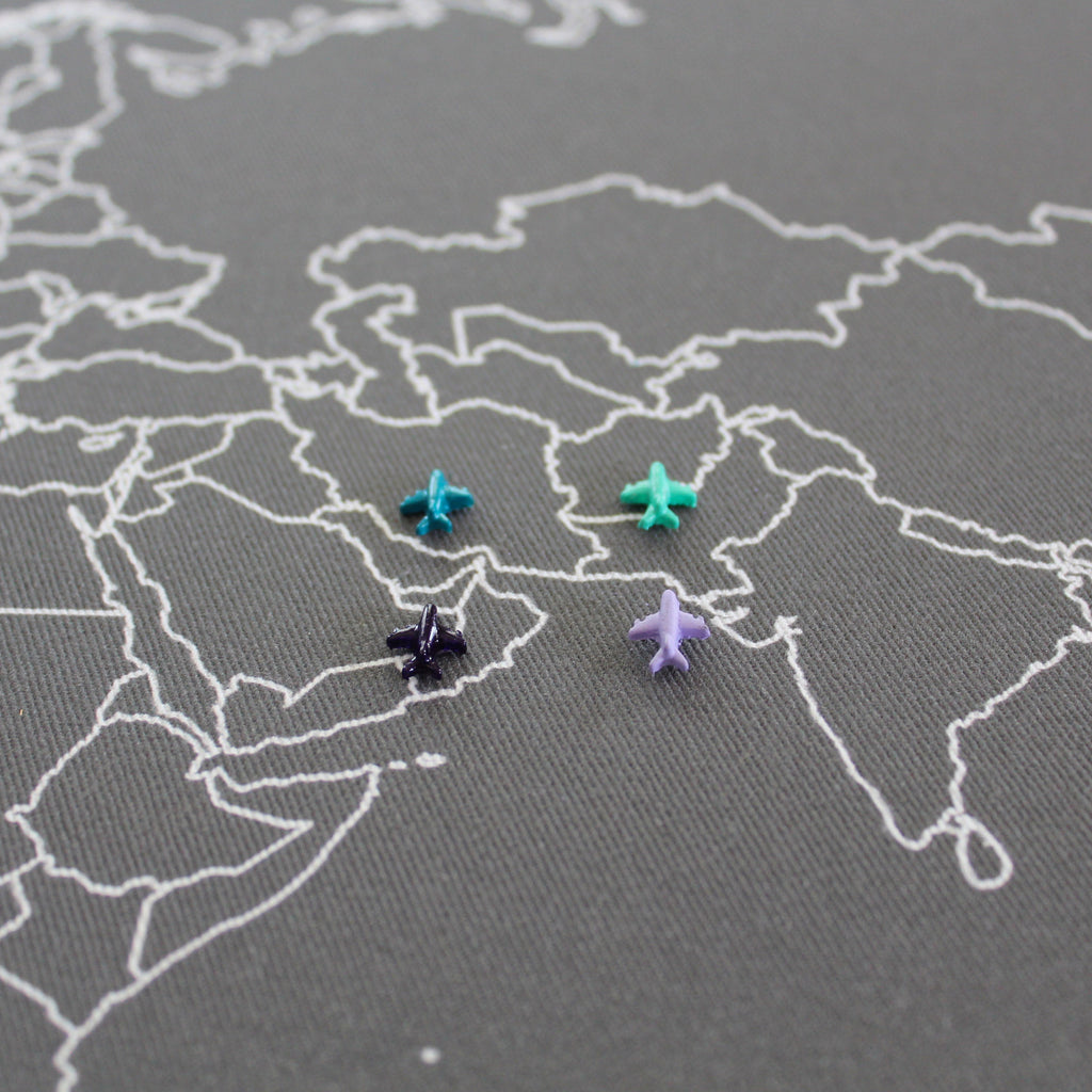 Airplane Map Pins / Plane Map Tacks – Butterpot Designs