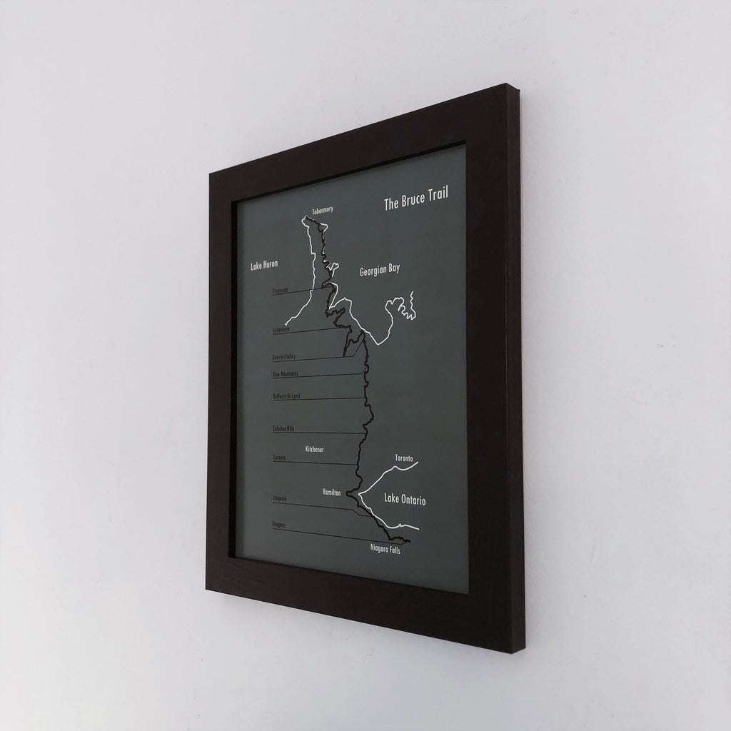 Bruce Trail Map Prints - Framed – Butterpot Designs