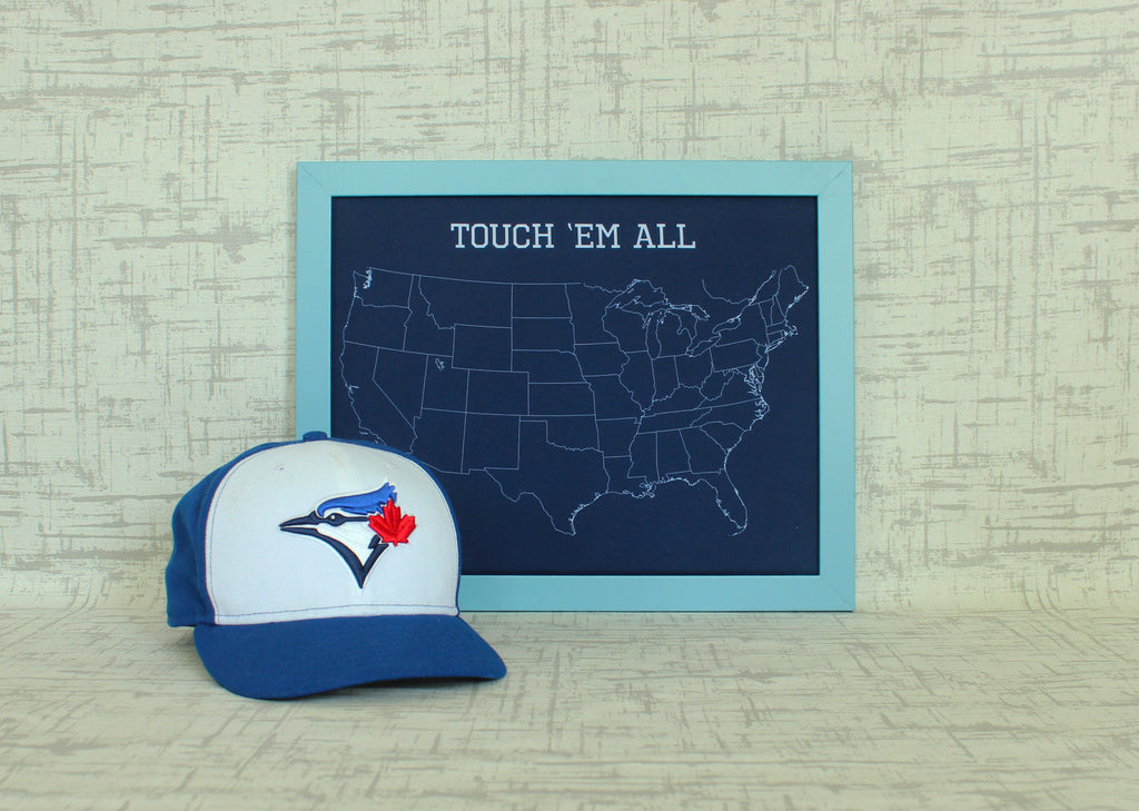 Baseball Fan Push Pin Map of MLB Ballparks – Butterpot Designs