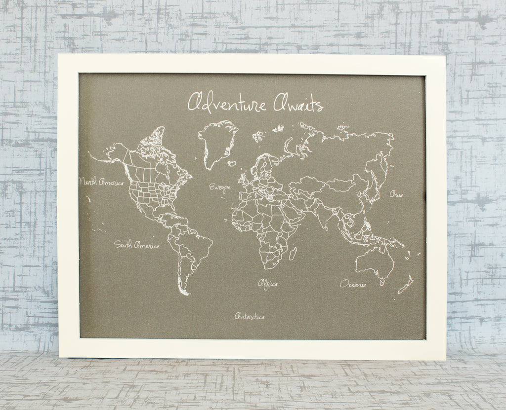 Bespoke Modern Style World Push Pin Travel Map – Butterpot Designs