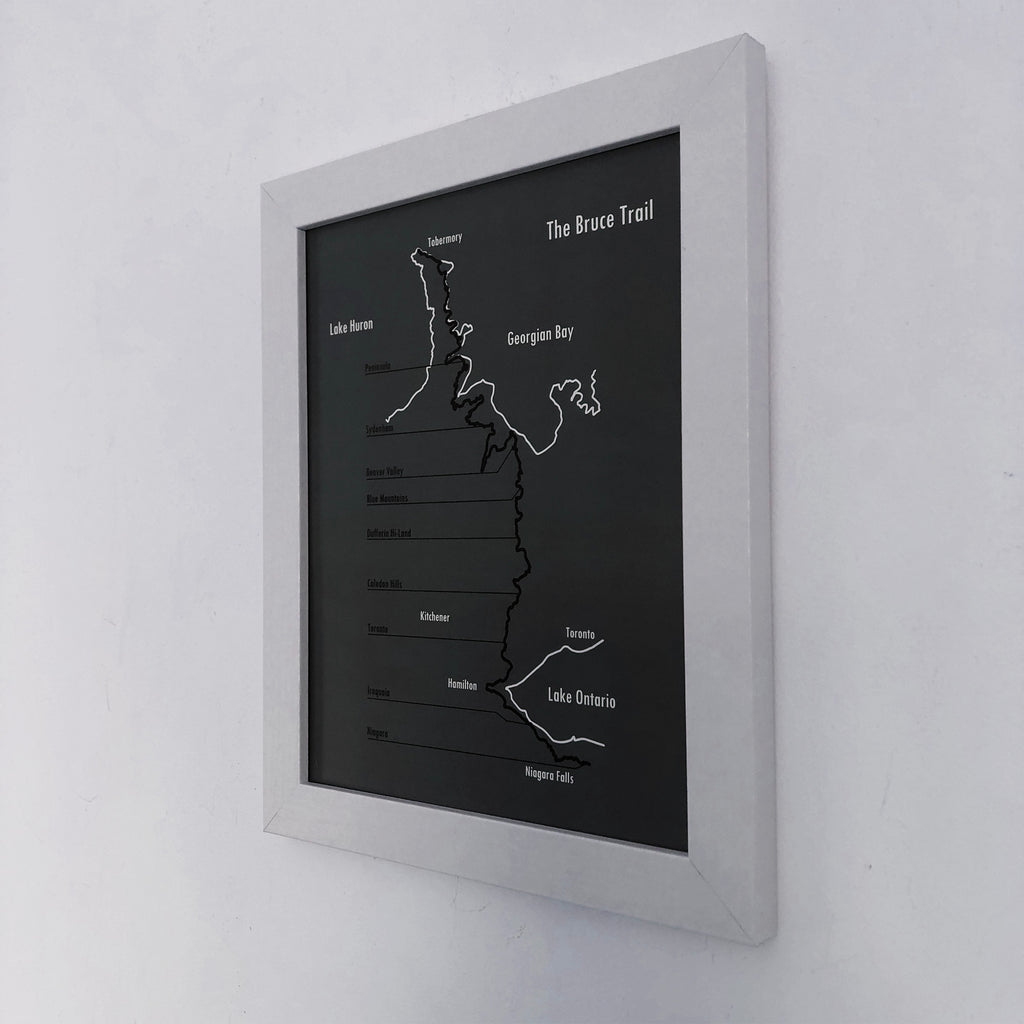 Bruce Trail Map Prints - Framed – Butterpot Designs