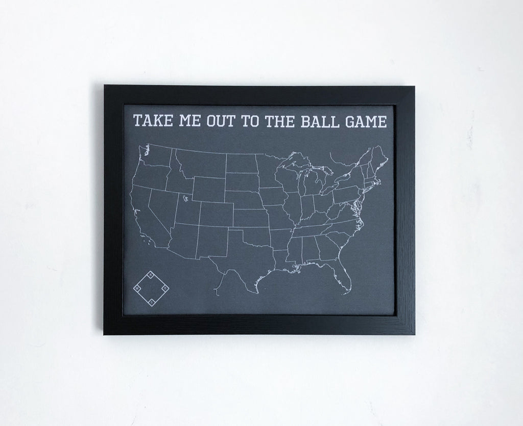 Baseball Fan Push Pin Map of MLB Ballparks – Butterpot Designs