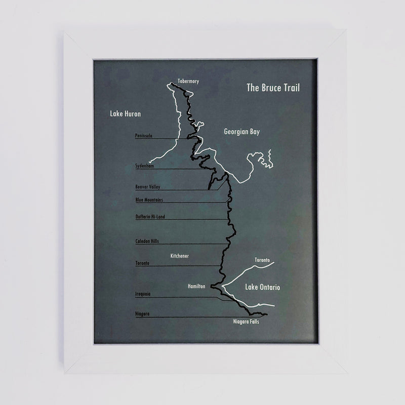 Bruce Trail Map Prints - Framed – Butterpot Designs