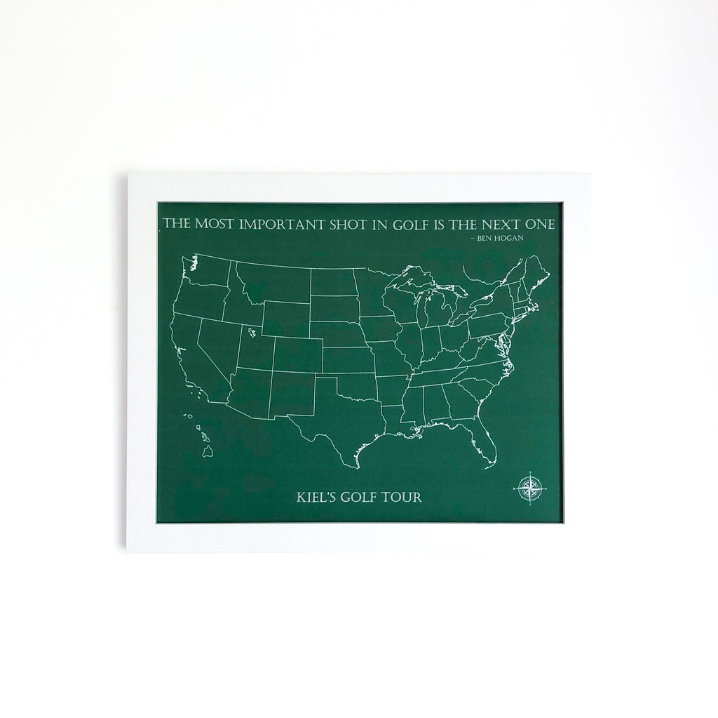 Golfer’s Push Pin Map – Butterpot Designs