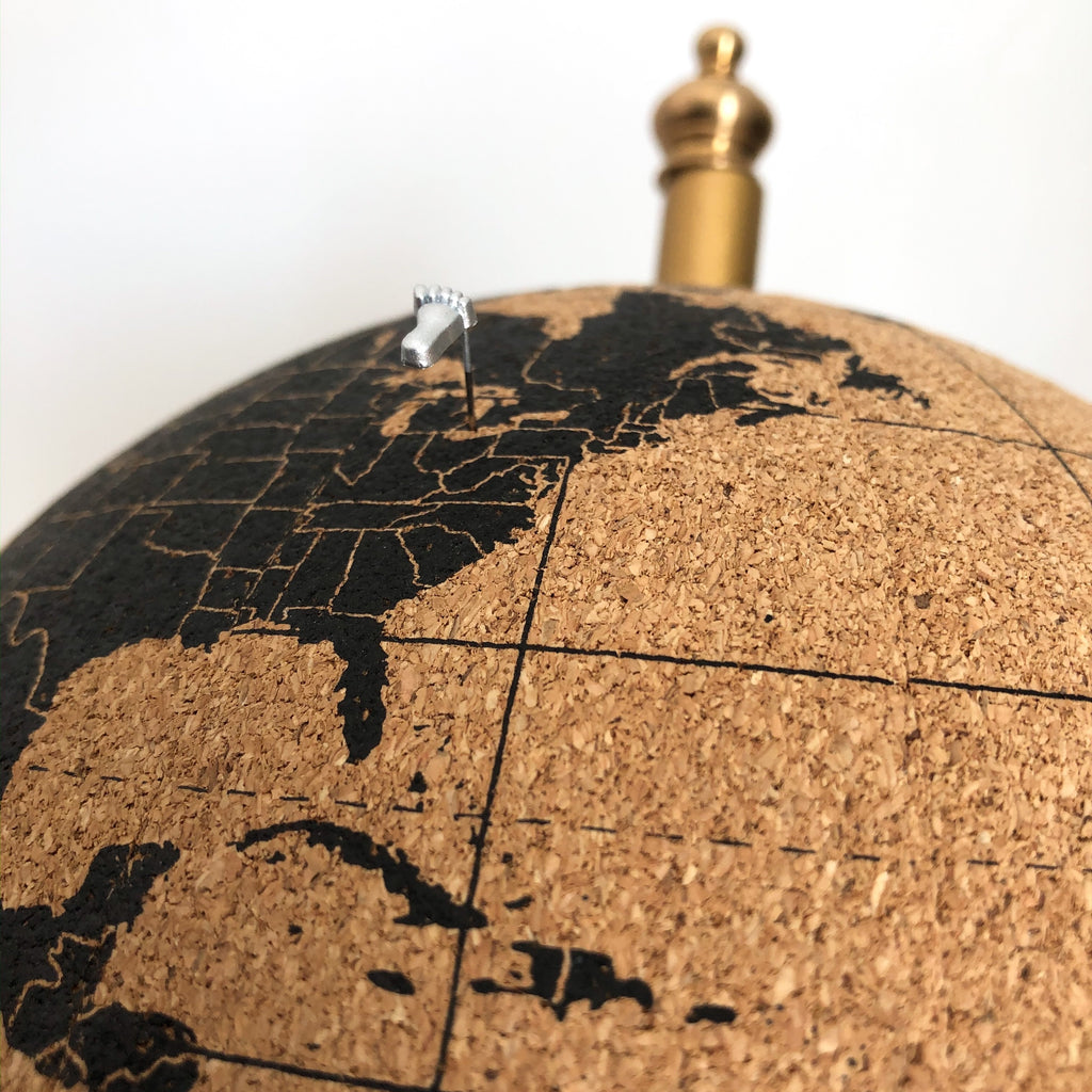 Footprint Map Pins – Butterpot Designs